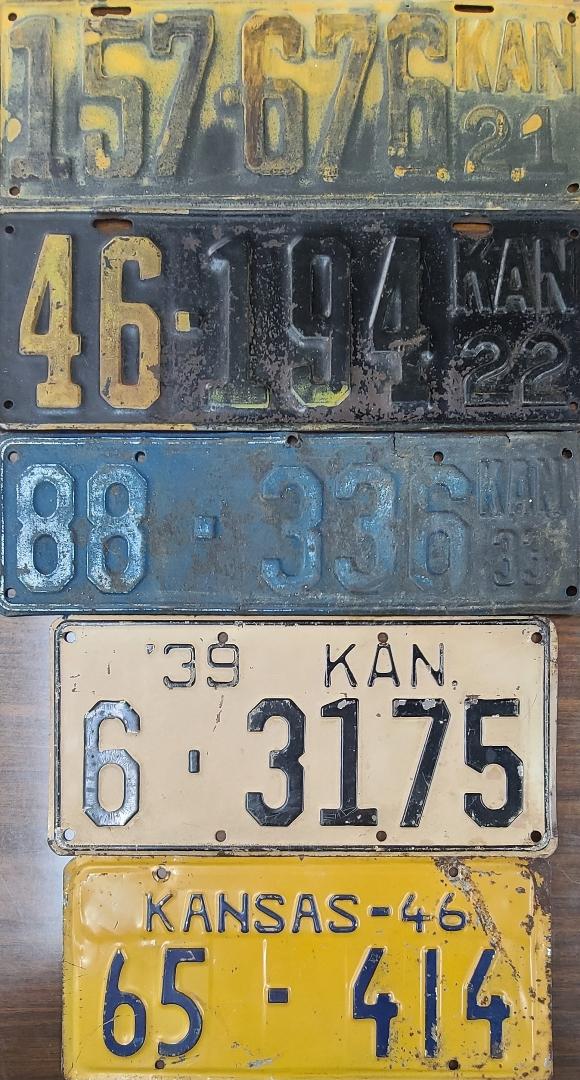 1920s 1930s & 1940s Kansas License Plates - Nex-Tech Classifieds