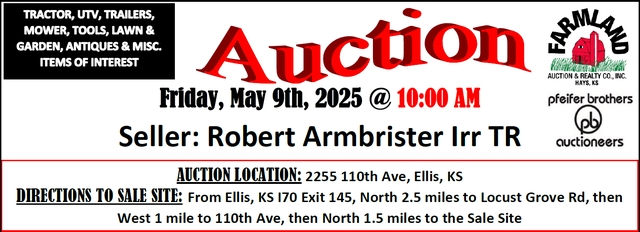 Upcoming Farm & Personal Property Sale in Ellis Co., KS - Nex-Tech ...