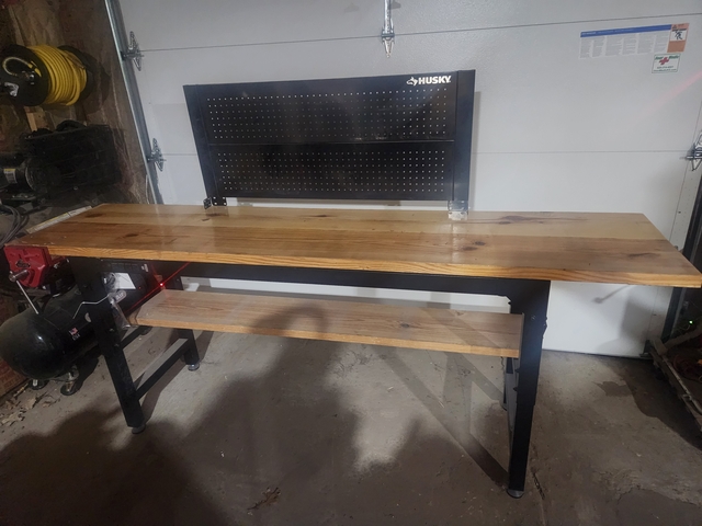 8ft solid top Work bench 22" deep, 1.5" thick - Nex-Tech Classifieds