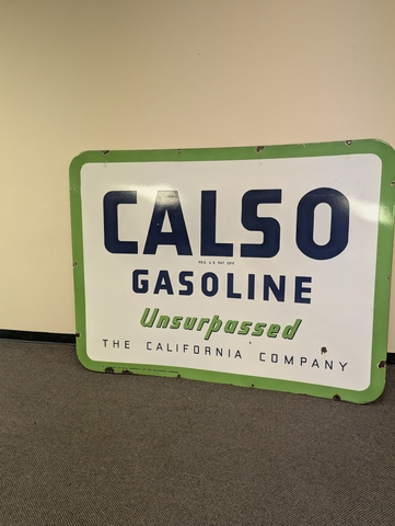 Large Porcelain double sided Calso gas station sign - Nex-Tech Classifieds