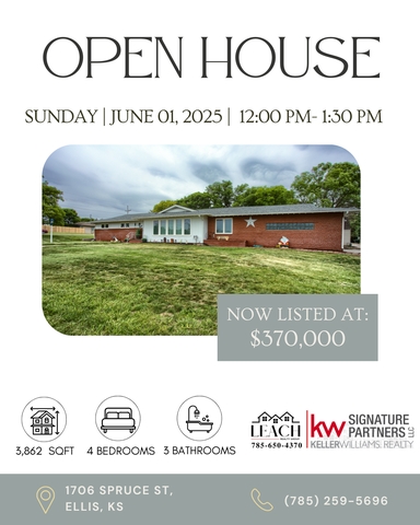 OPEN HOUSE – 1706 Spruce St, Ellis, KS - Nex-Tech Classifieds