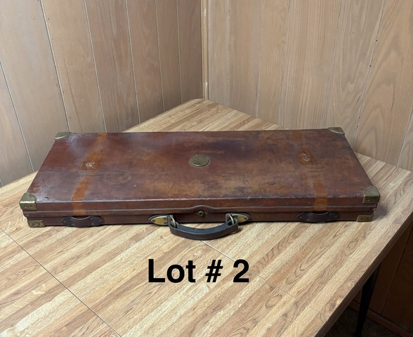 Turn-of-the-century European Oak & leather double gun case - Nex-Tech ...